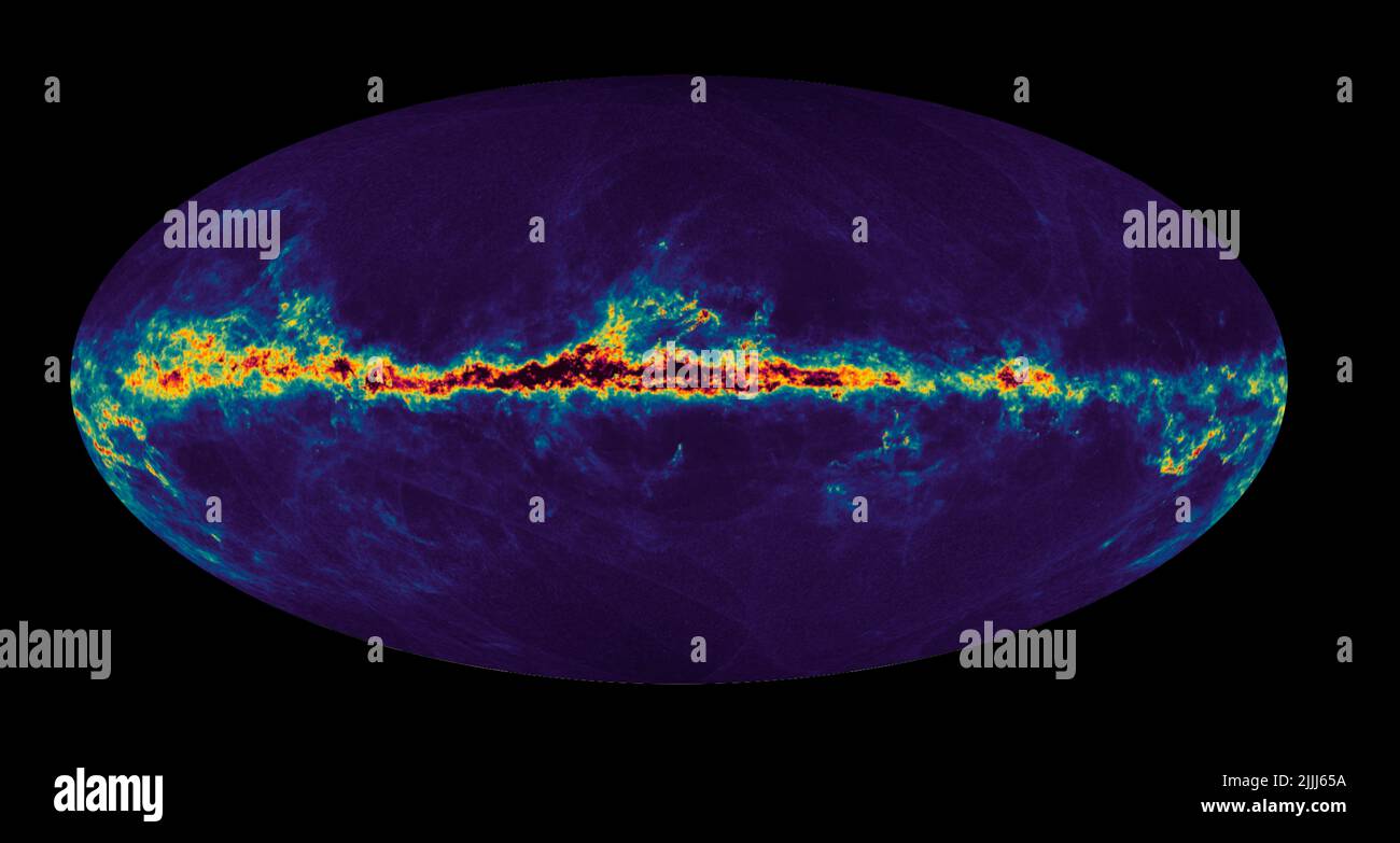 Gaia map of interstellar dust in the Milky Way Stock Photo - Alamy