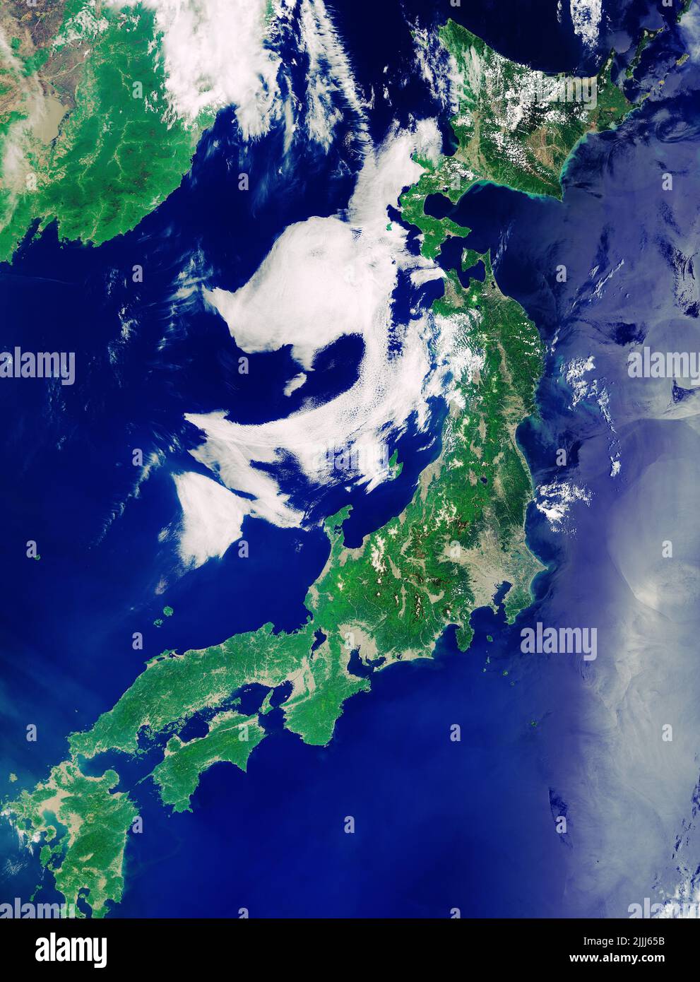 Japan, satellite image Stock Photo - Alamy