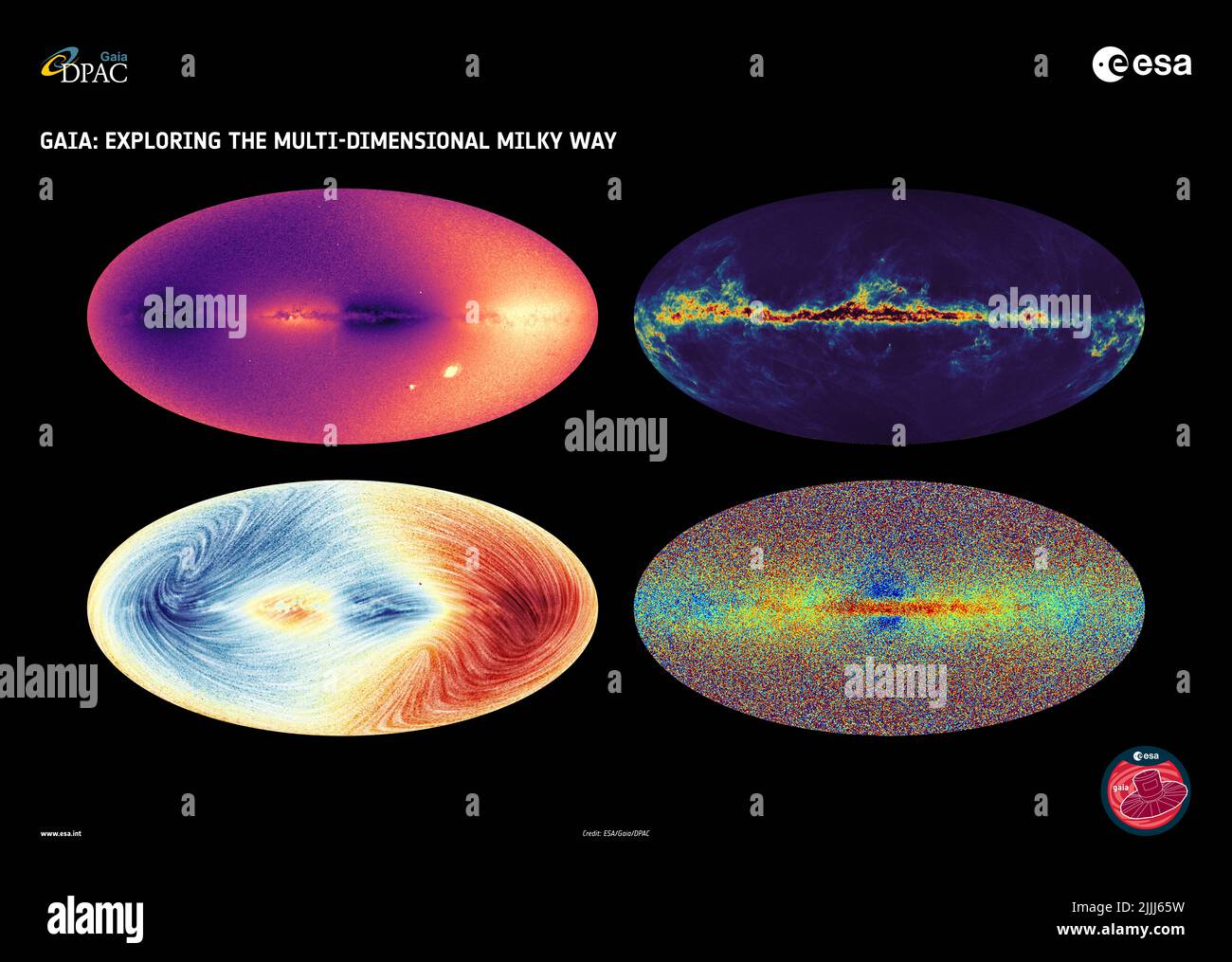 Milky Way, all-sky Gaia maps Stock Photo - Alamy