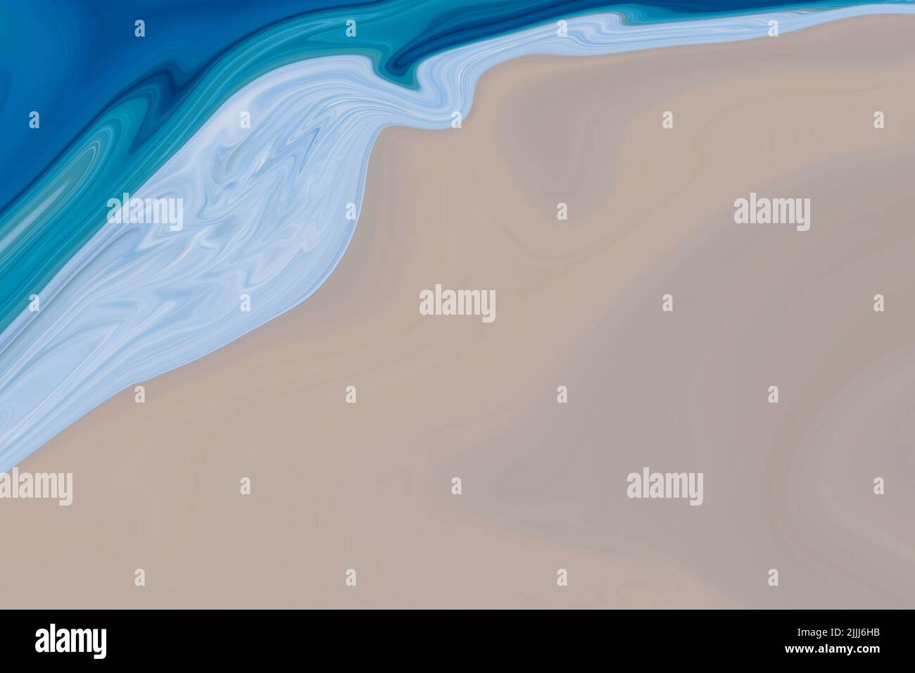 Blue Sands White Waves Abstract Liquid Marble, Elegant, Texture, Luxury ...