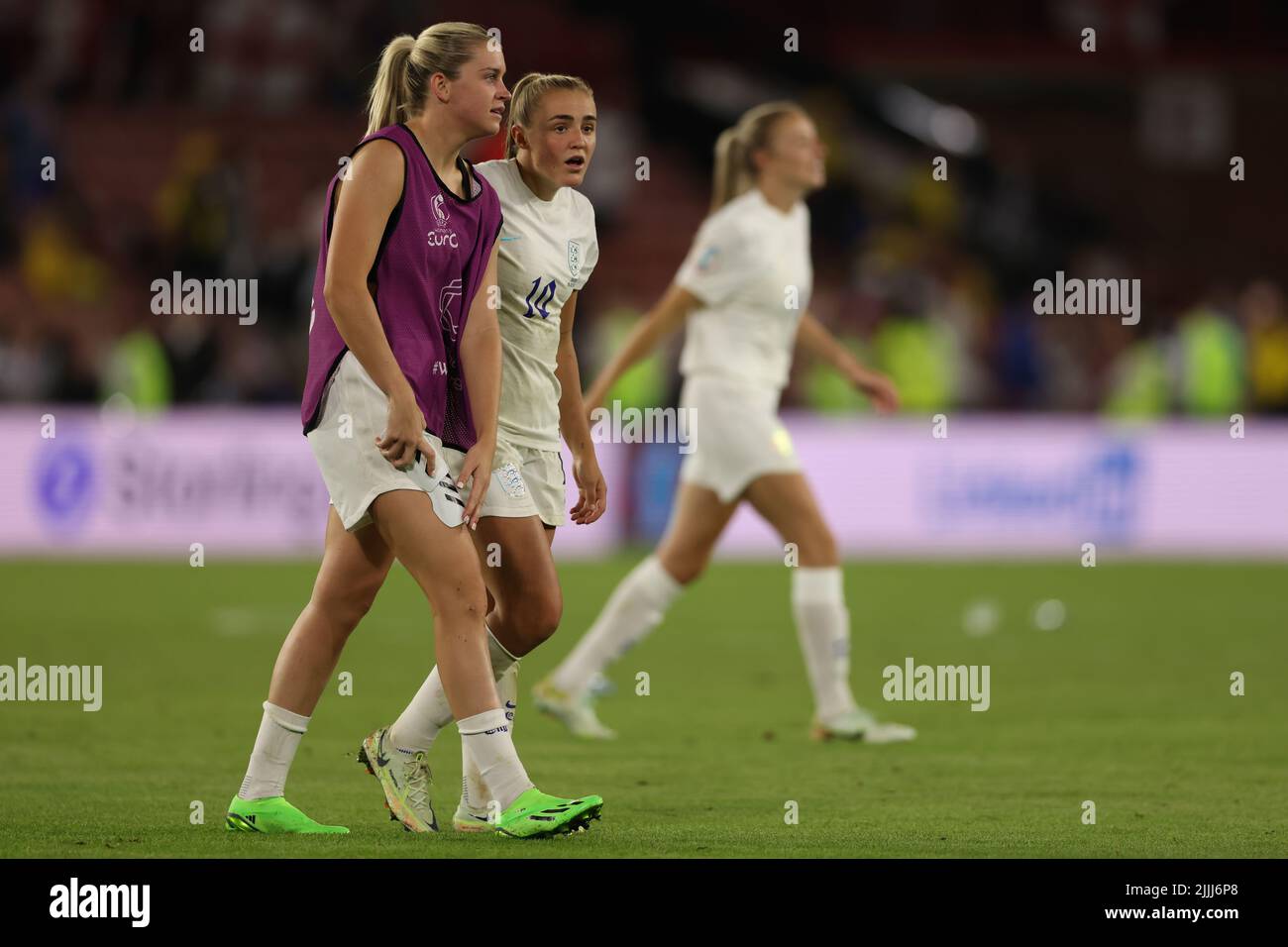 Sheffield, England, 26th July 2022. Alessia Russo and Georgia Stanway ...