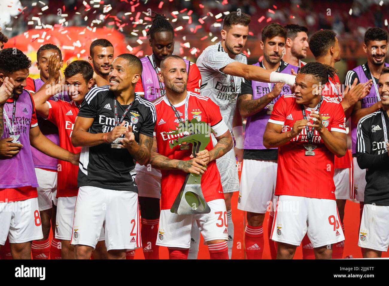 Lisbon Portugal 26th July 2022 Benfica Team Celebrates After The