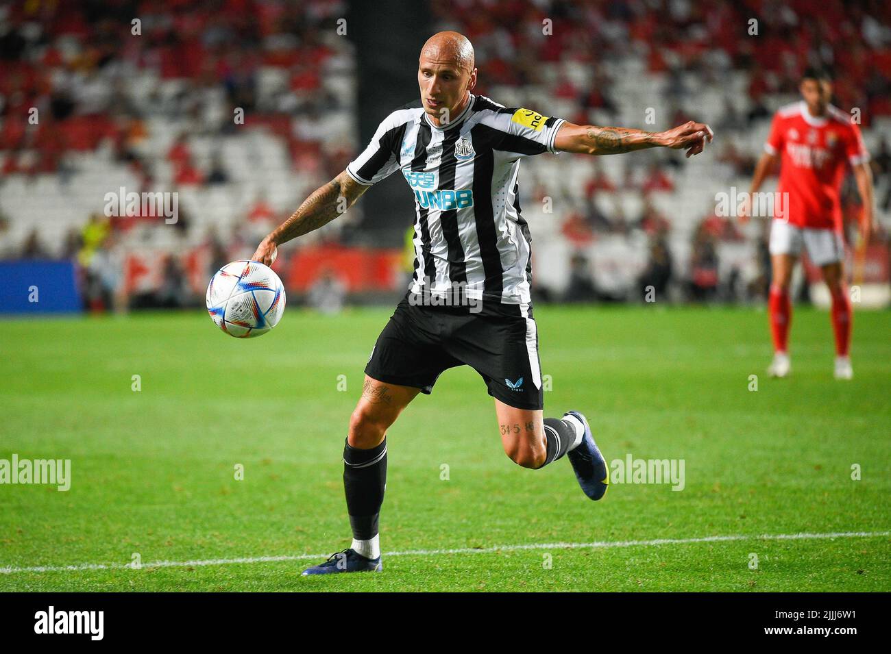 Lisbon, Portugal. 26th July, 2022. Jonjo Shelvey from Newcastle seen in ...