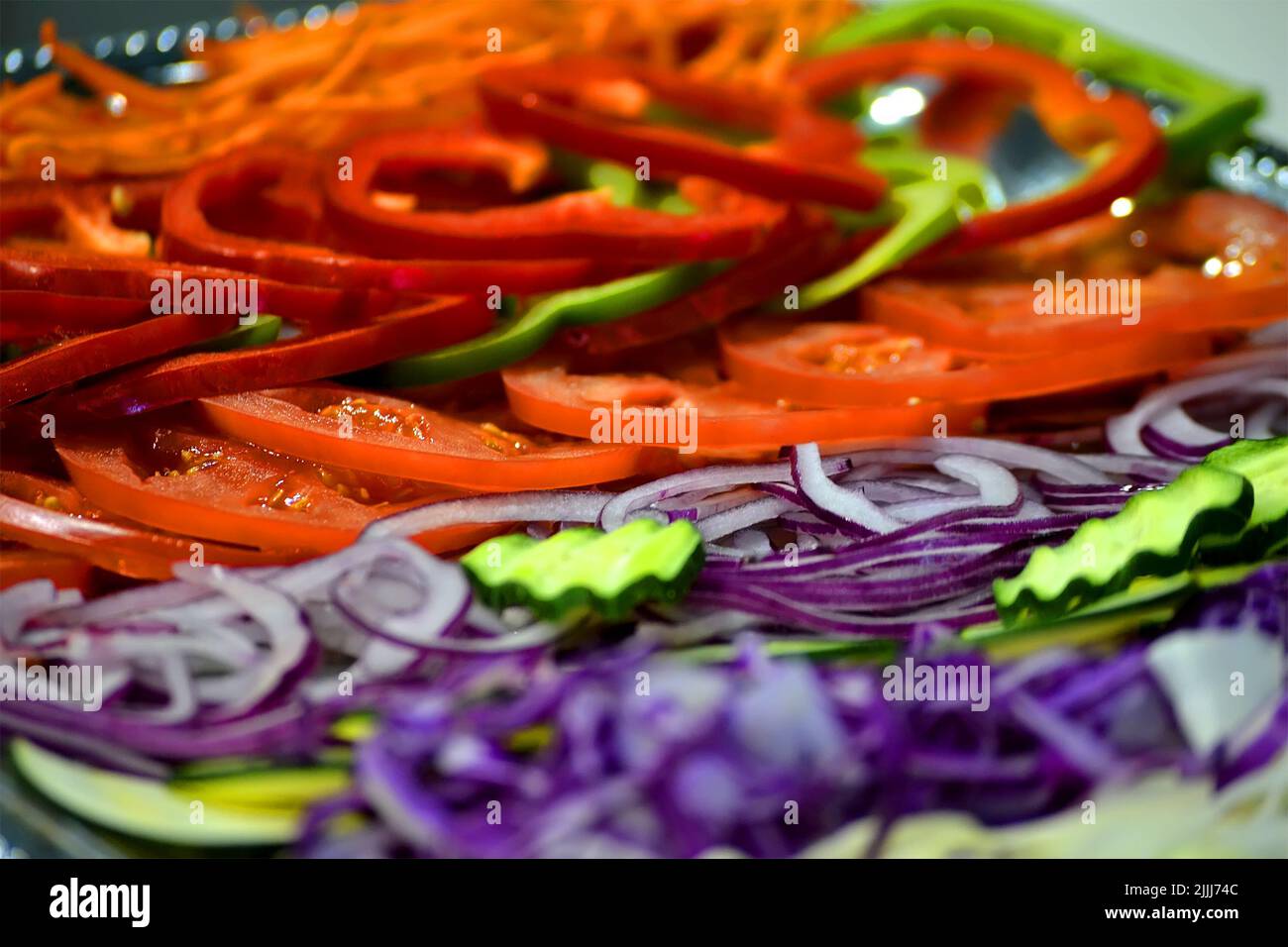 abstract fresh salad ingredient heap, restaurant vegetables food ...
