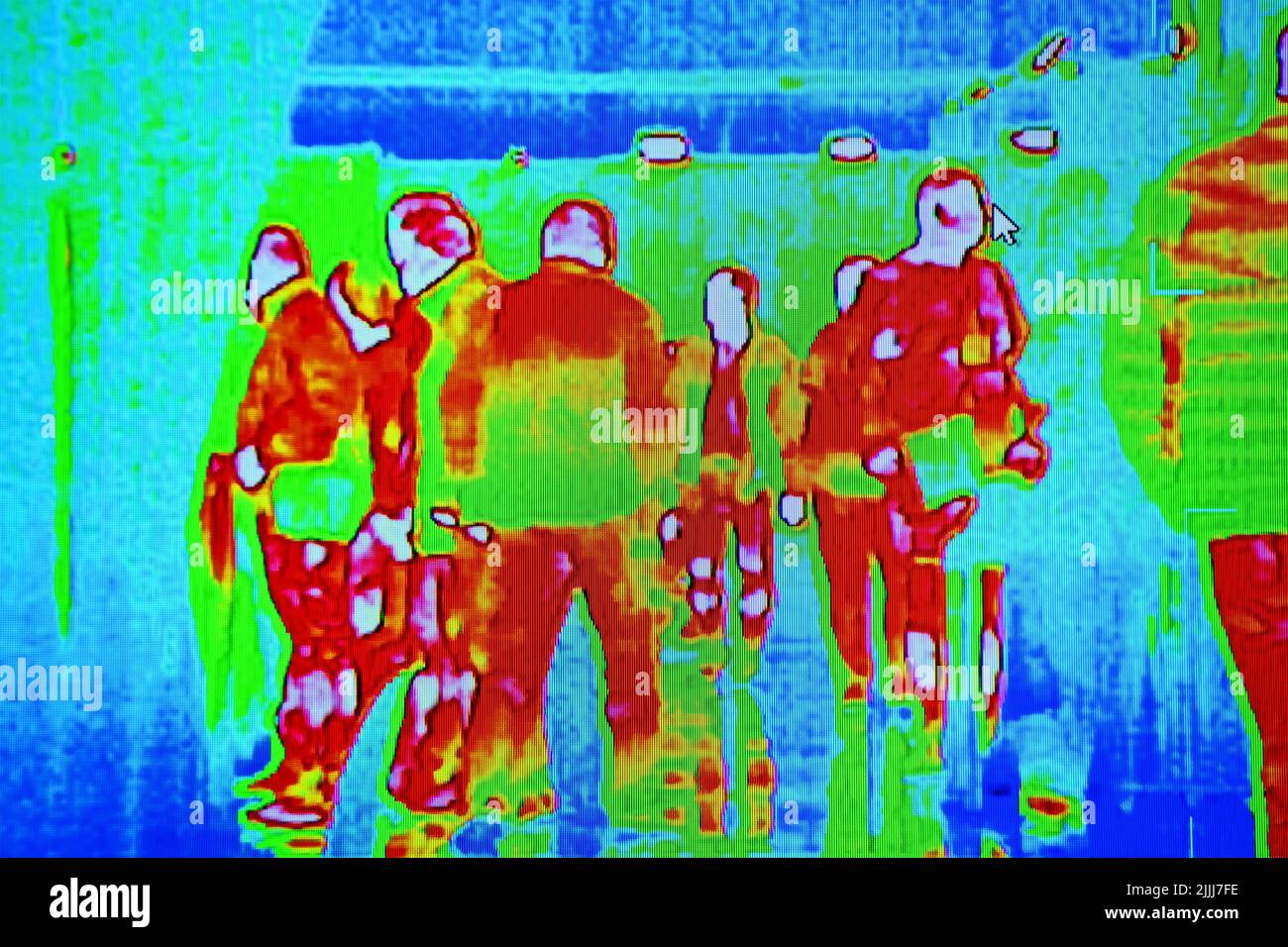 monkeypox corona virus themperature scanning, thermal vision camera aka ...