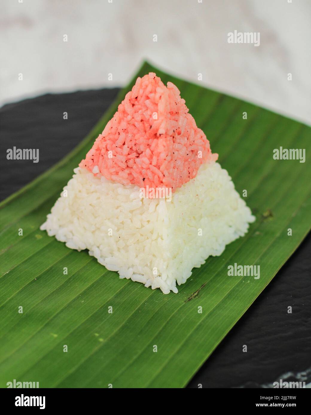 Red and White Rice Called Nasi Tumpeng Same as Indonesian National Flag ...