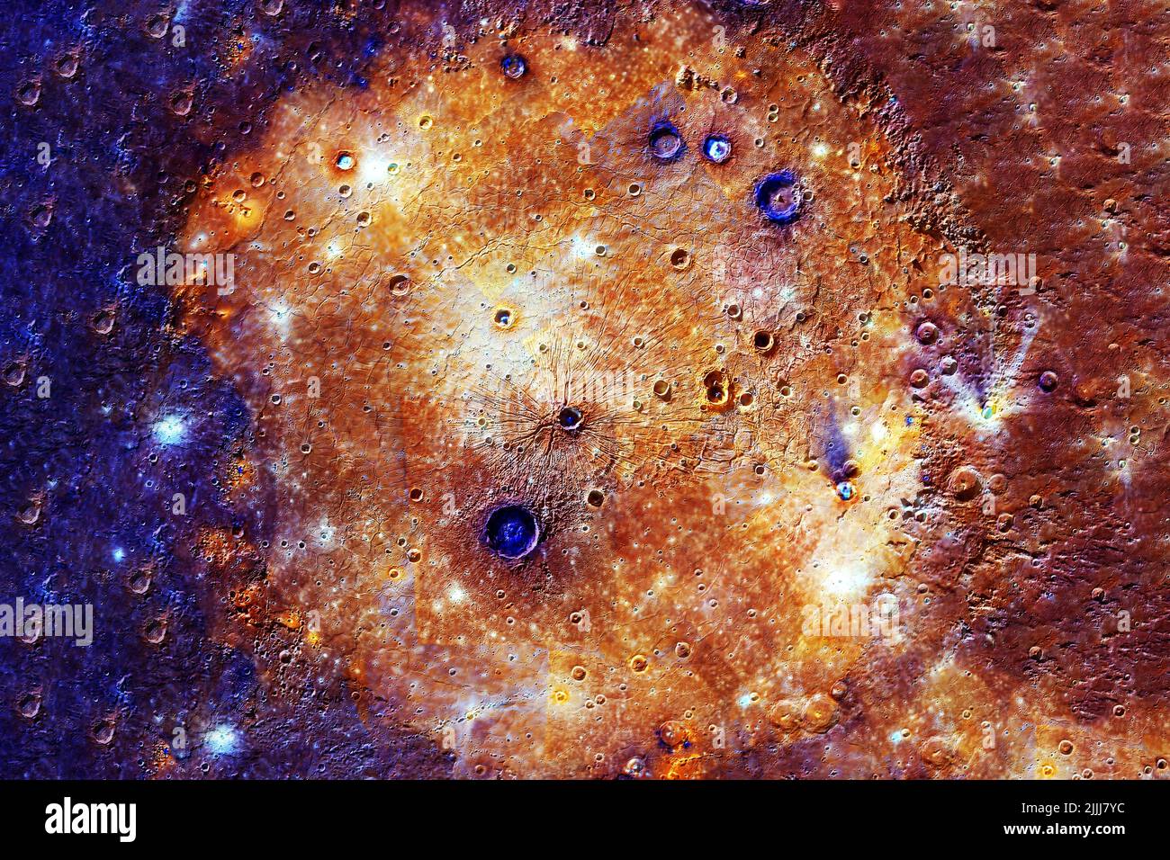 The surface of the planet Mercury. Elements of this image furnished by ...