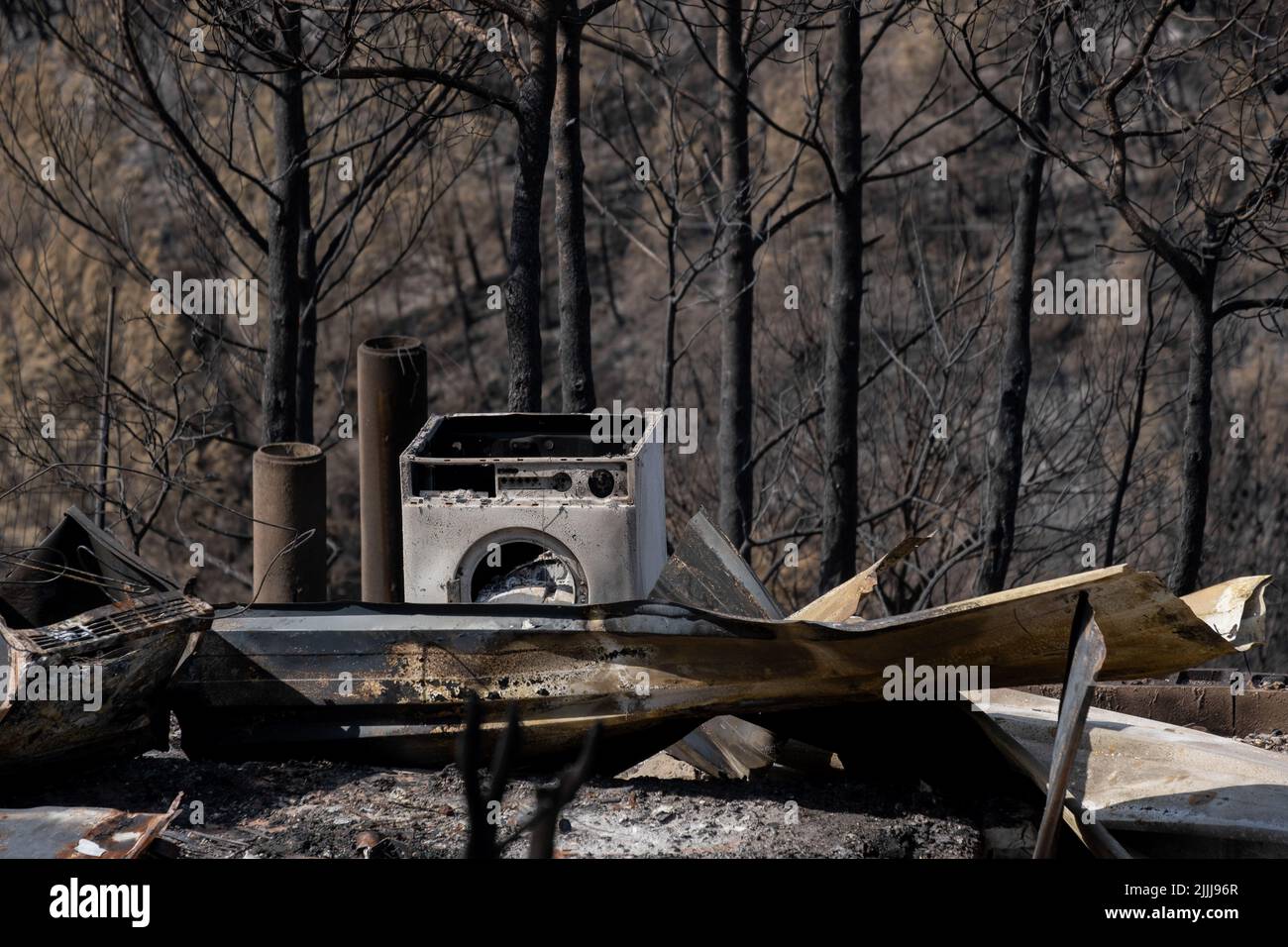 Barcelona, Catalonia, Spain. 25th July, 2022. An automatic washing ...