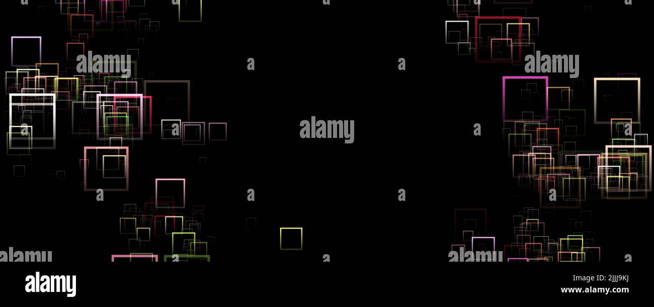 Fantastic abstract panorama background design illustration with square ...