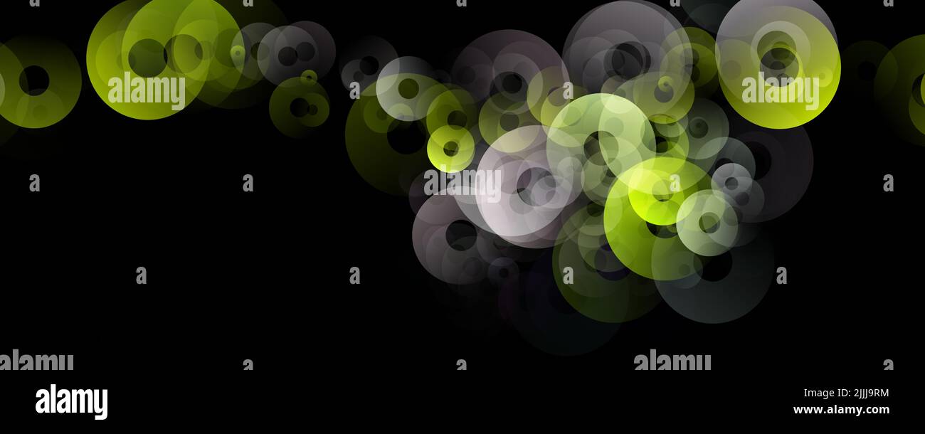 Fantastic panorama background design with circle objects Stock Photo ...