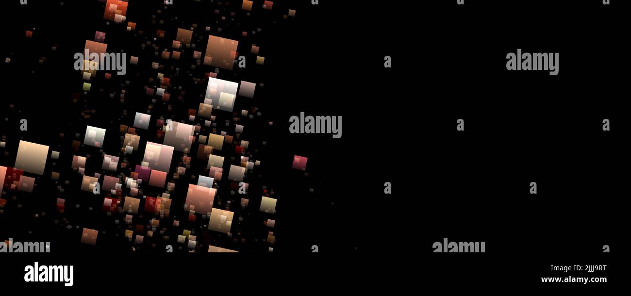 Fantastic abstract panorama background design illustration with square ...