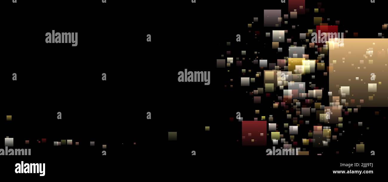 Fantastic abstract panorama background design illustration with square ...