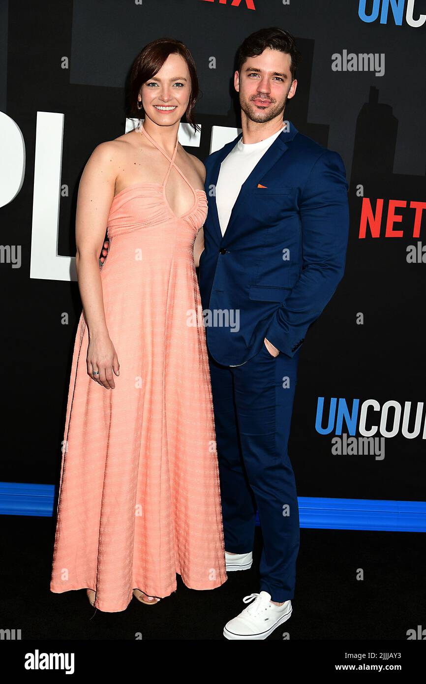 Jennifer Noble and husband David A Gregory attend the New York Premiere ...