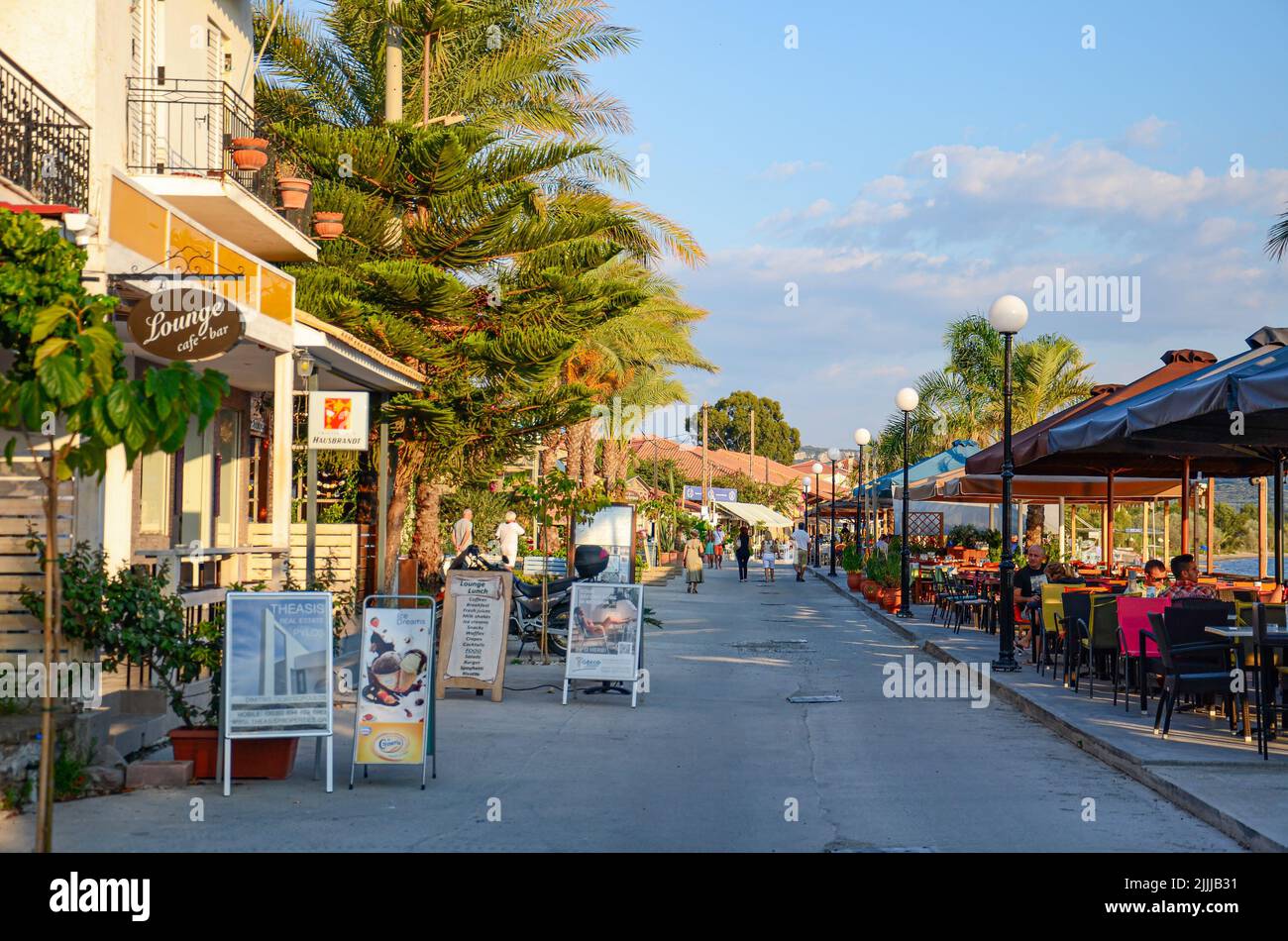 Summer scenery from the seaside village of Gialova near Pylos city in ...