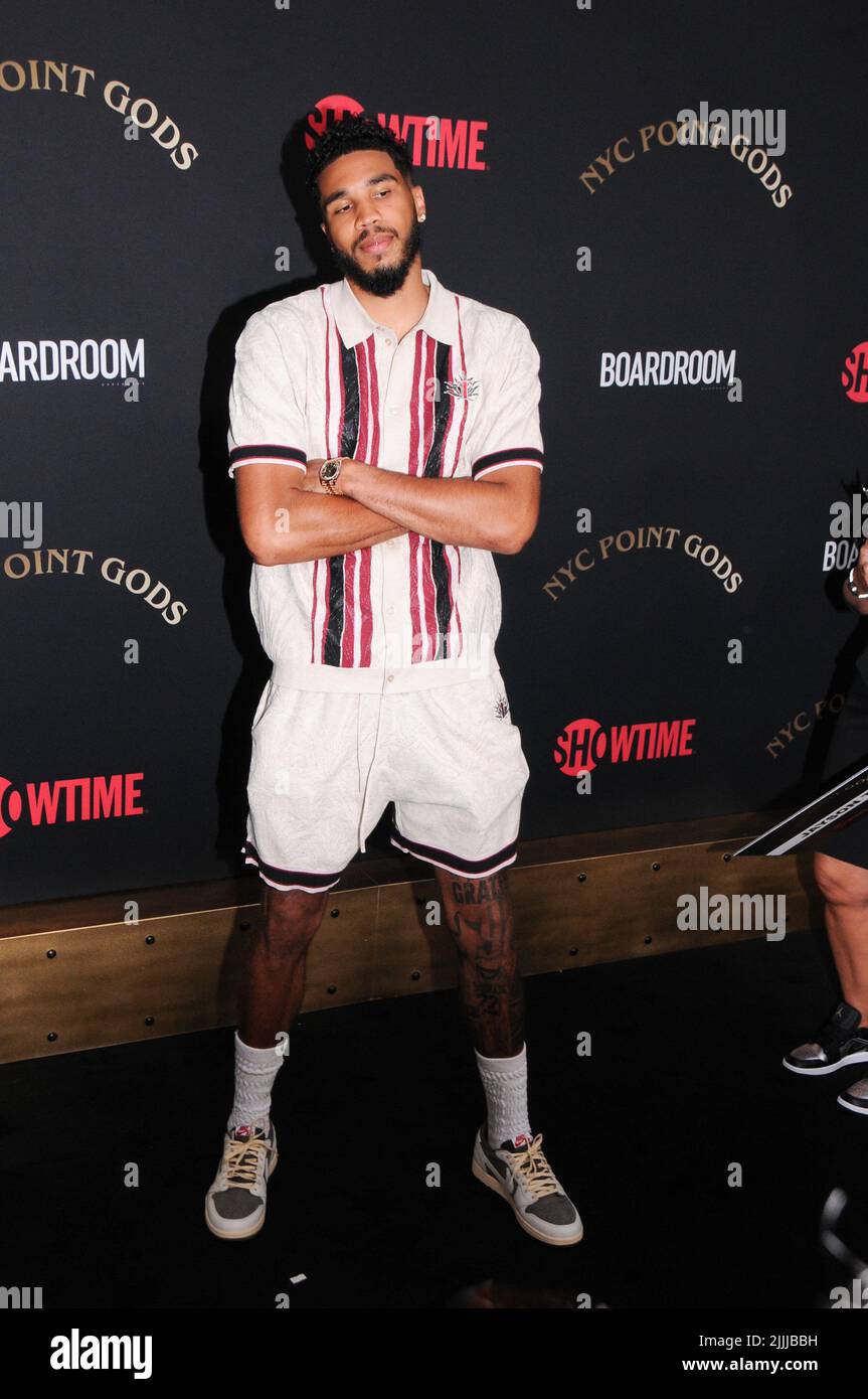 Jayson Tatum attends the 'NYC Point Gods' Film Premiere at the Midnight ...