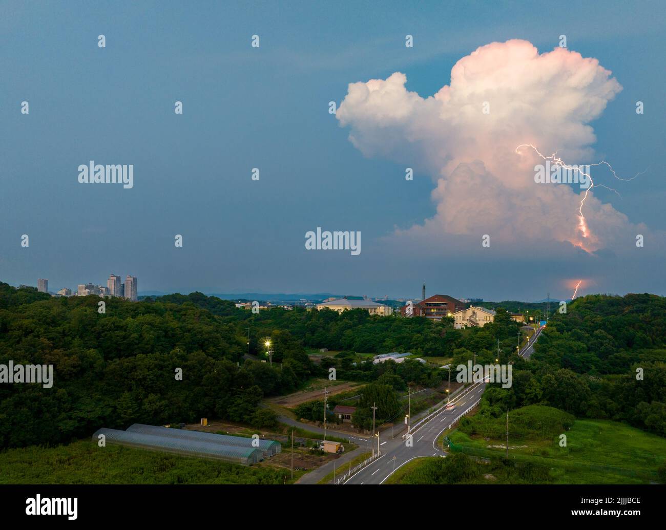 Lightning strikes from night hi-res stock photography and images - Alamy