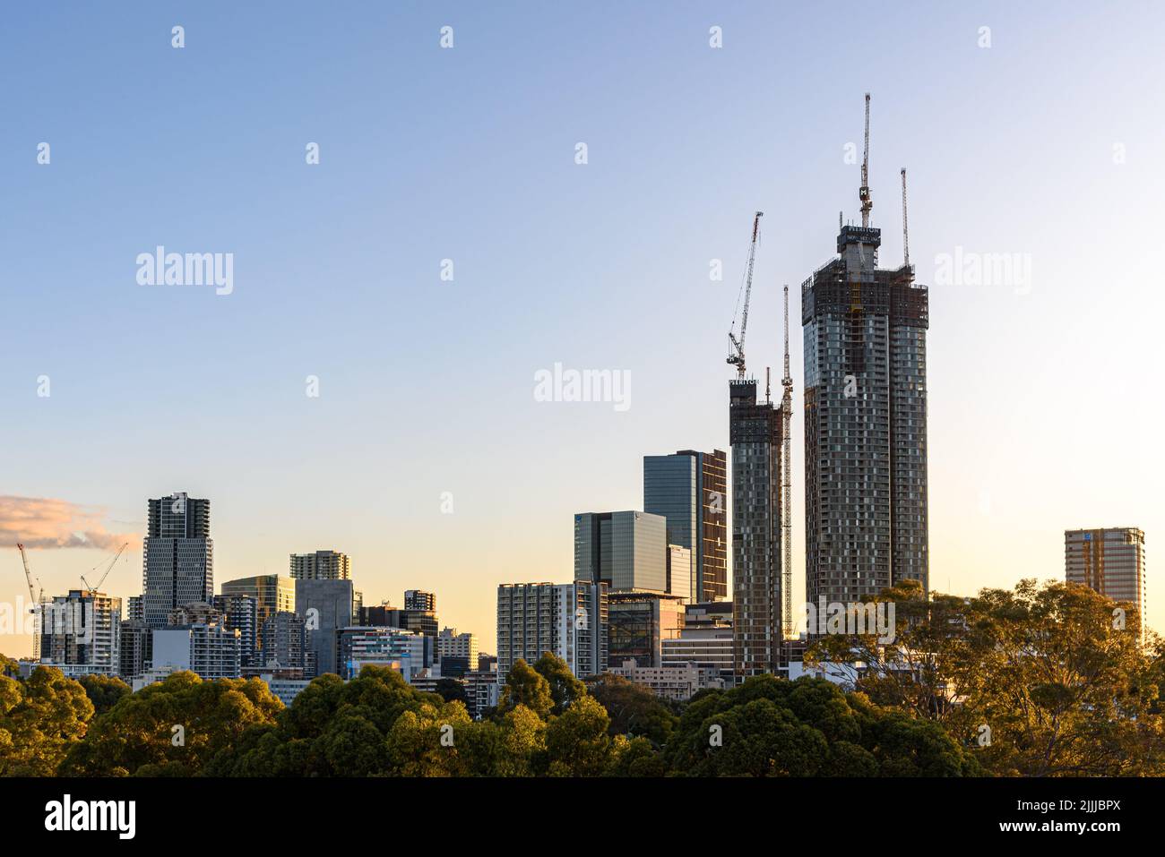 The Parramatta skyline, featuring the under-construction 180 George ...