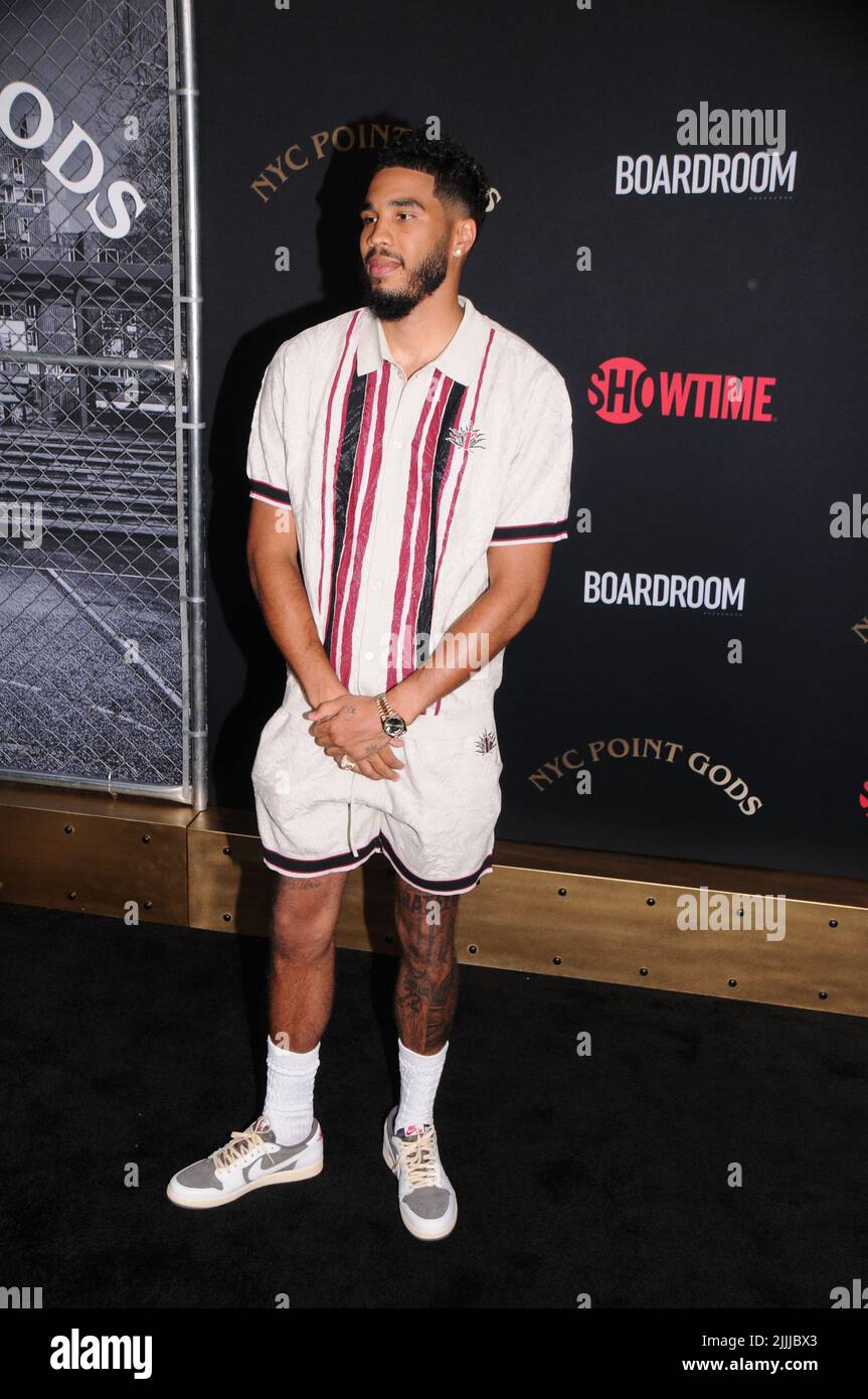 Jayson Tatum attends the 'NYC Point Gods' Film Premiere at the Midnight ...