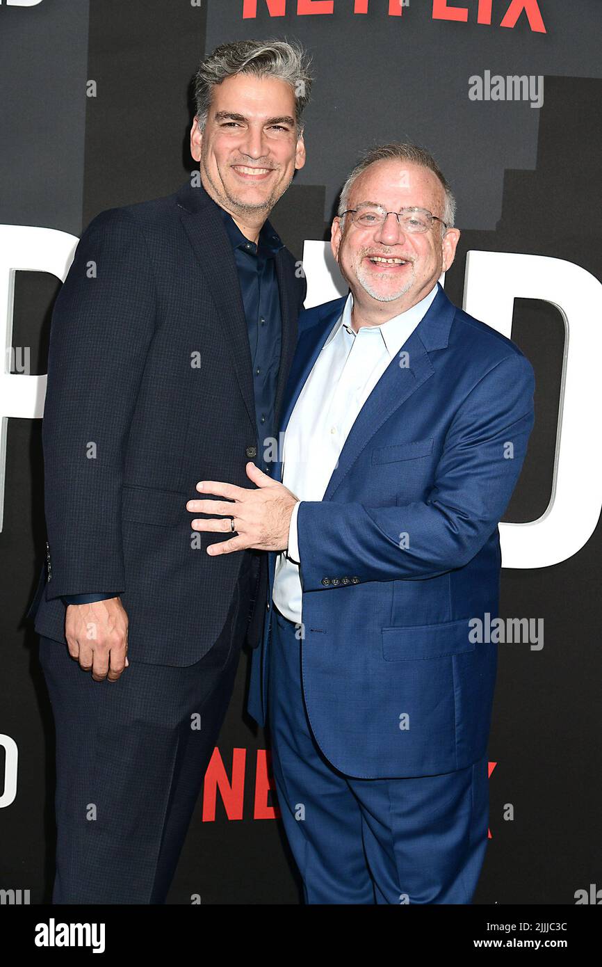 New York, US, 26/07/2022, Marc Shaiman and husband Lou Mirabal attends ...