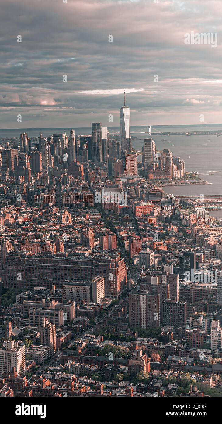 New York City, Manhattan aerial Stock Photo - Alamy