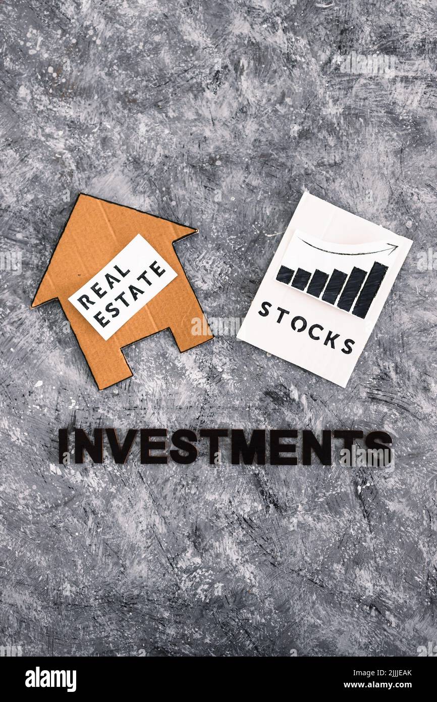 investment opportunities and building wealth conceptual image, house ...