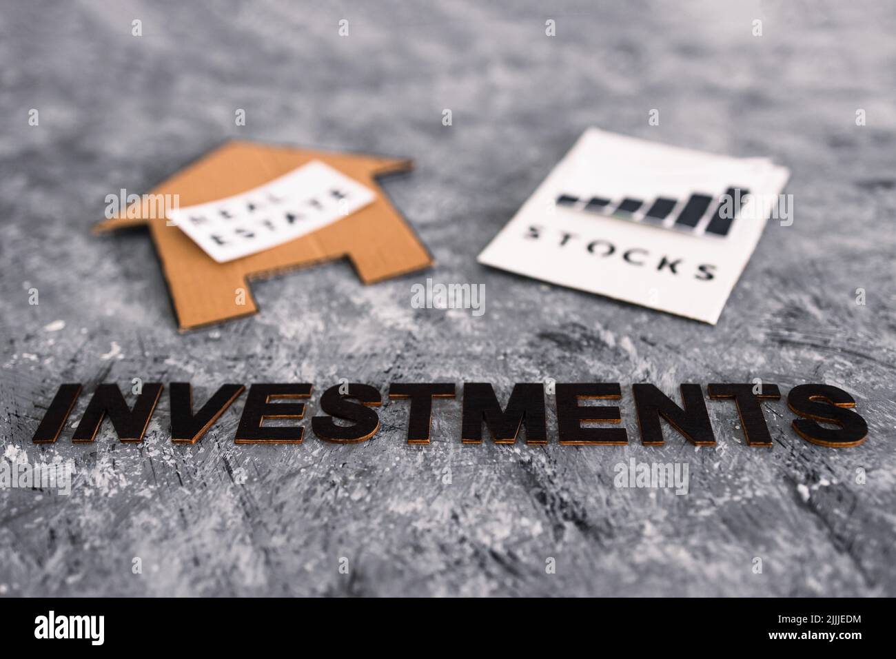 investment opportunities and building wealth conceptual image, house ...
