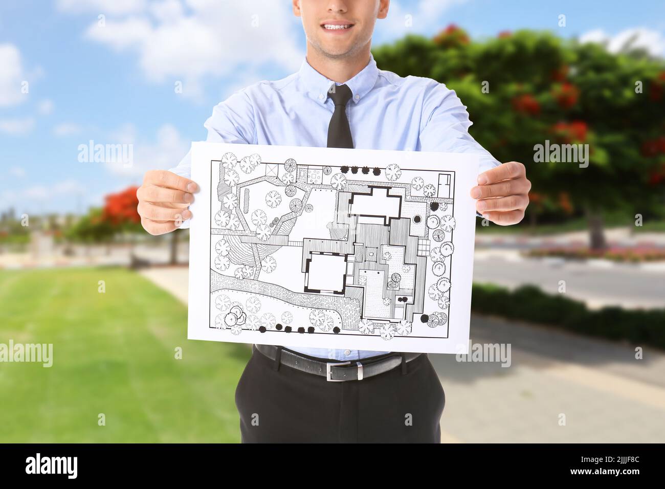 Young people presentation building site hi-res stock photography and ...