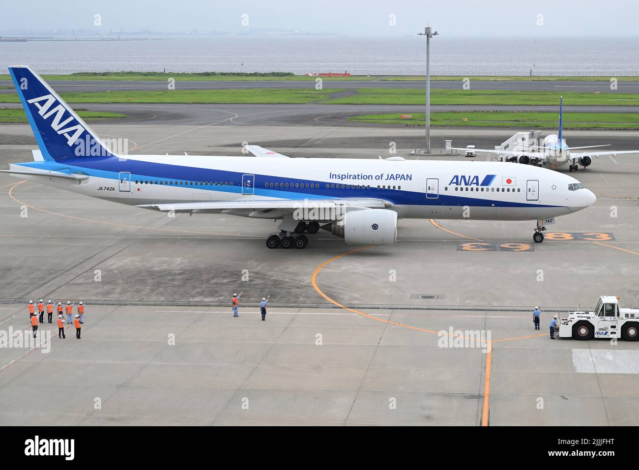 NH255 (777-200ER, JA742A) to Fukuoka, the first flight of ANA's resumed ...