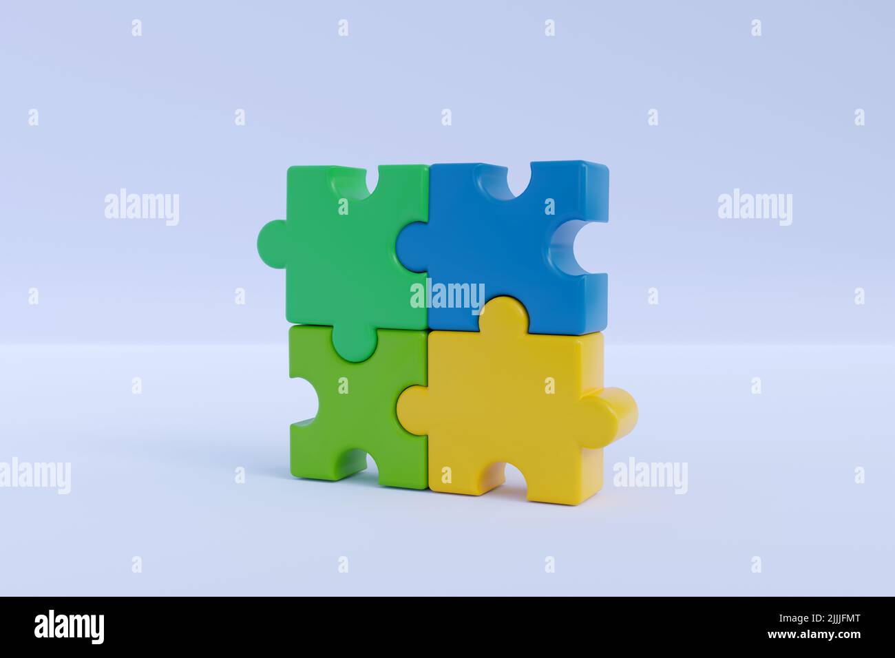 3d jigsaw puzzle pieces. Concept of business problems, partnership ...