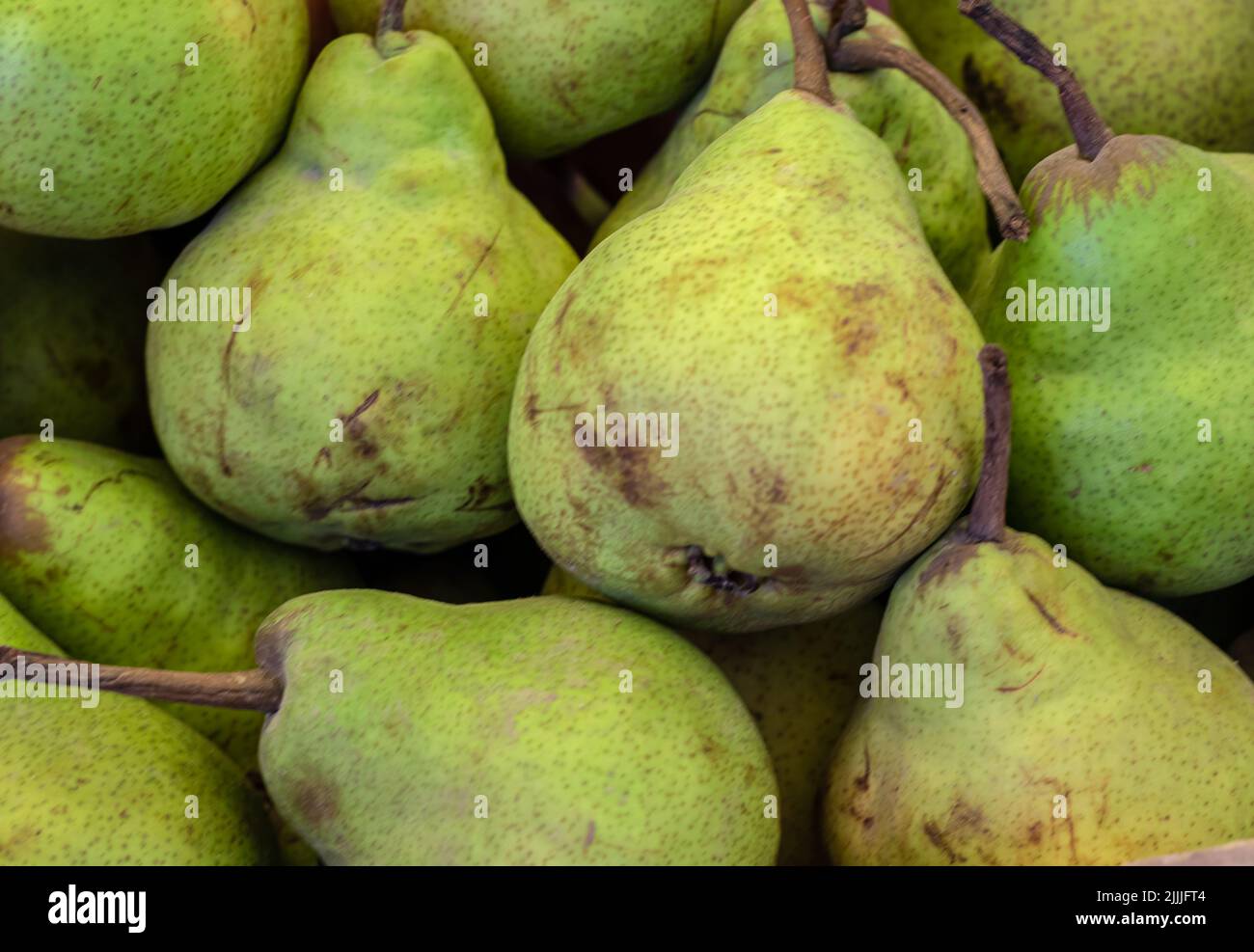 fresh organic pear from farm close up from different angle Stock Photo ...