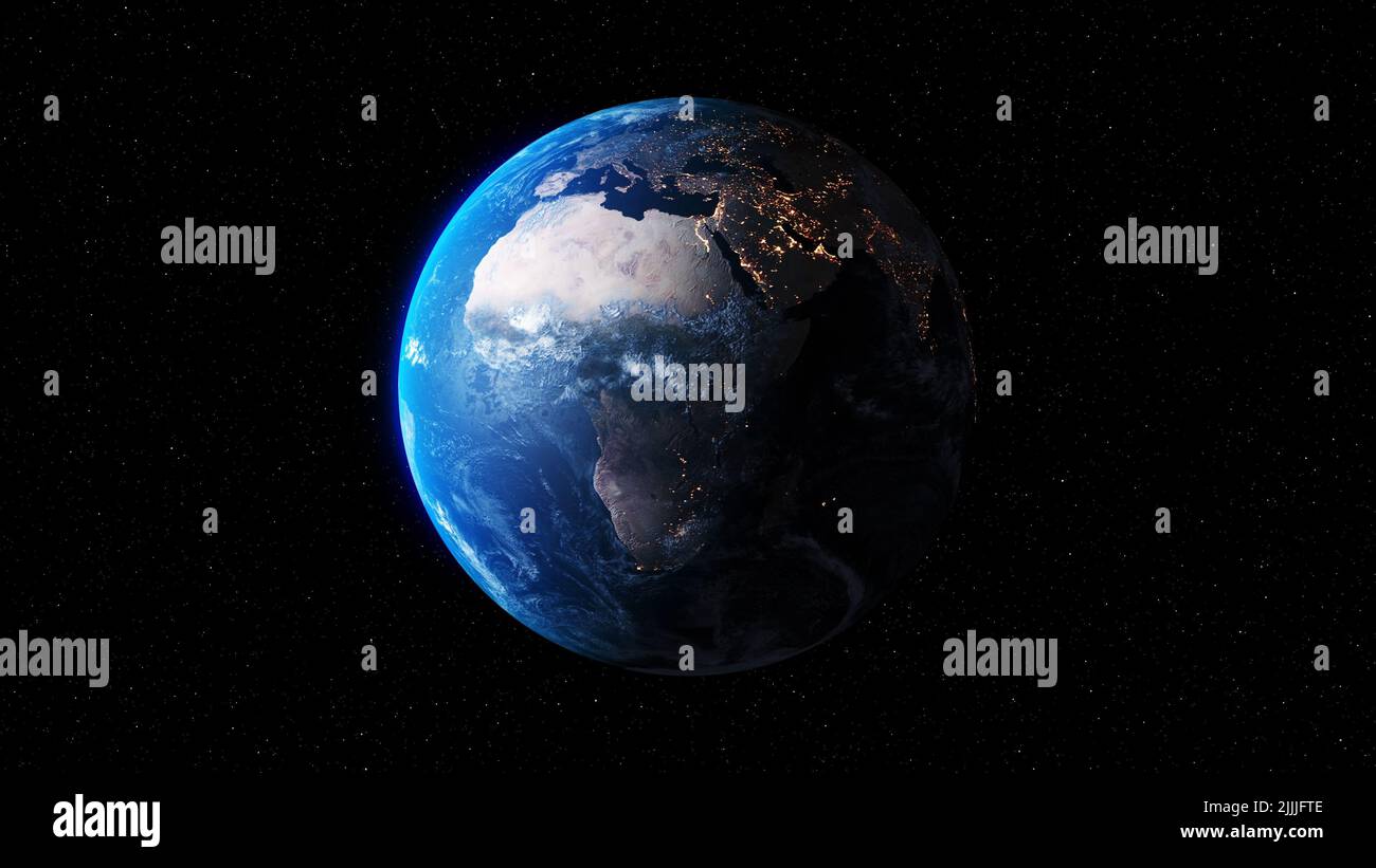 Earth from space globe and sun européan hi-res stock photography and ...