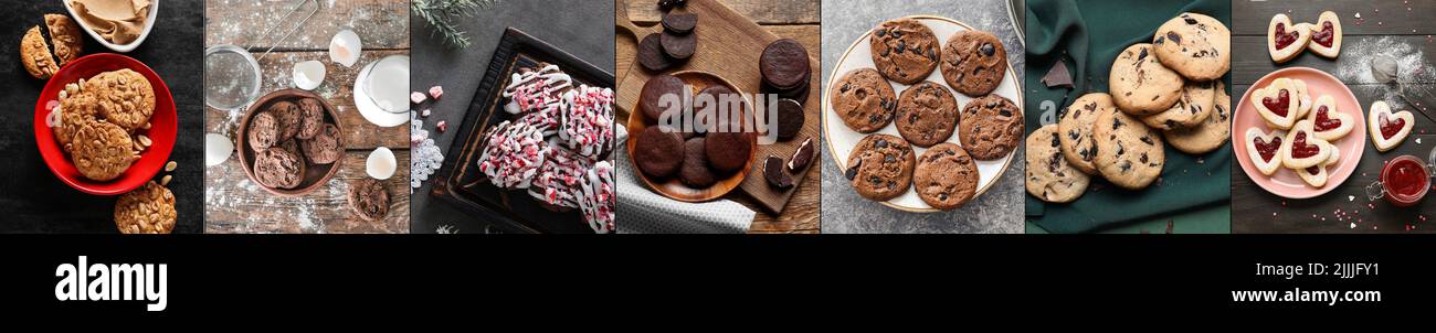 Set of natural cookies, top view Stock Photo - Alamy
