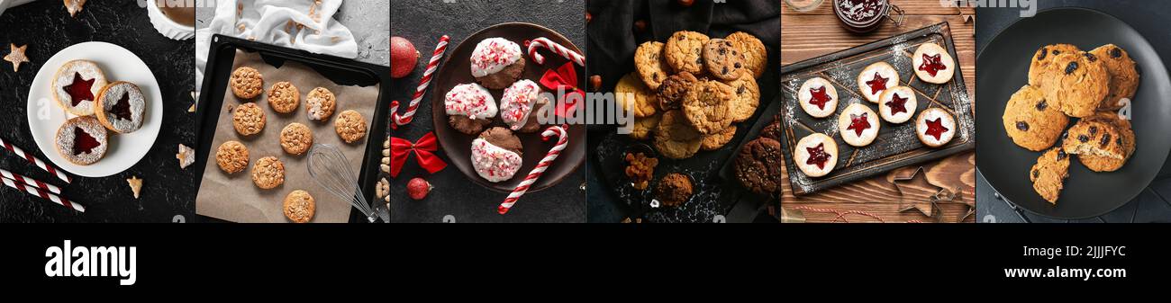 Set of delicious cookies, top view Stock Photo - Alamy