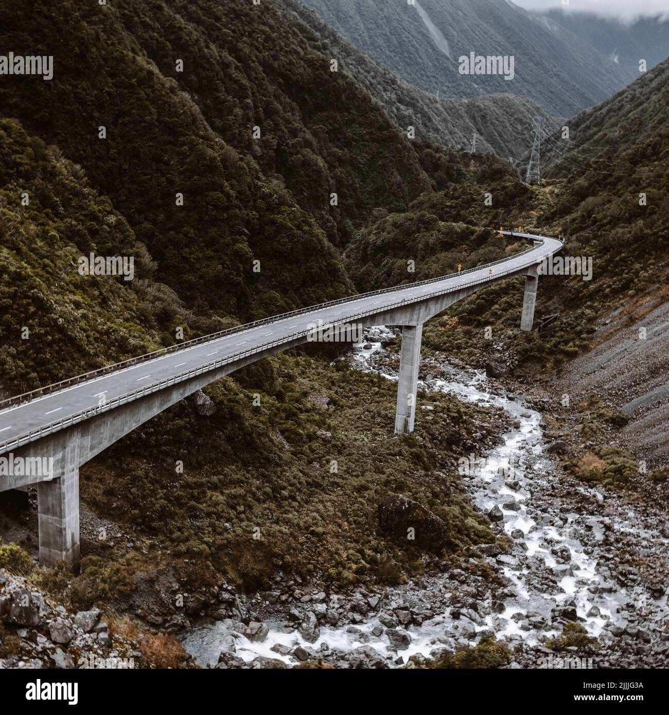 View from Otira Viaduct lookout, Arthur’s Pass National Park ...