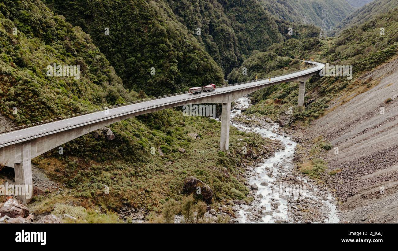 View from Otira Viaduct lookout, Arthur’s Pass National Park ...