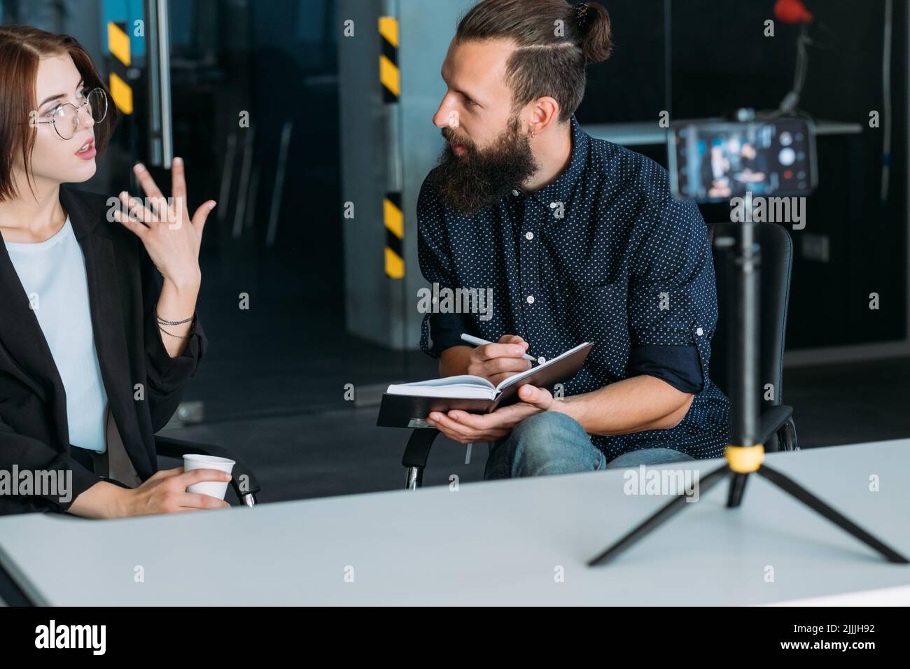 business video interview professional experience Stock Photo - Alamy