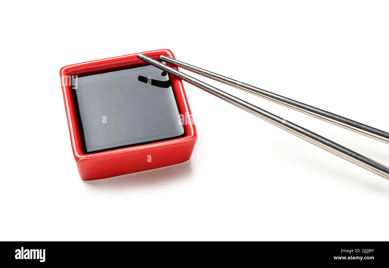 Soy sauce red chopsticks Cut Out Stock Images & Pictures - Alamy