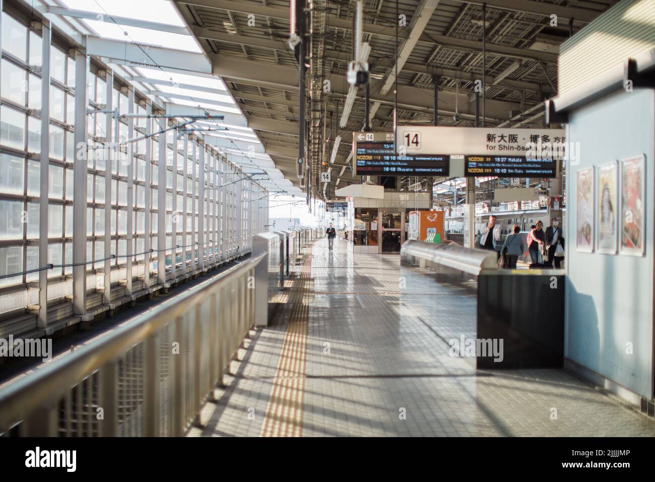 Japan train station in the morning Stock Photo - Alamy