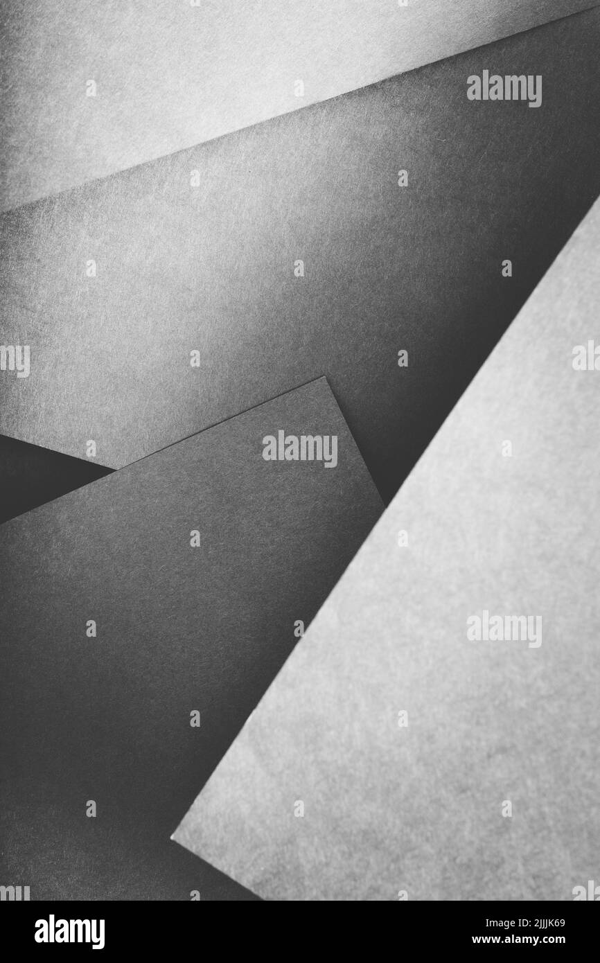 paper layer abstract geometric gray sheet collage Stock Photo - Alamy
