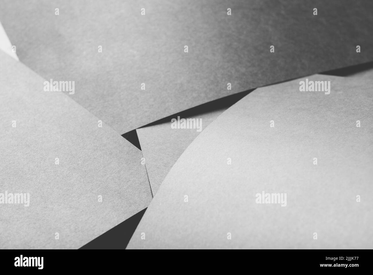 paper layers curved abstract gray sheets layout Stock Photo - Alamy