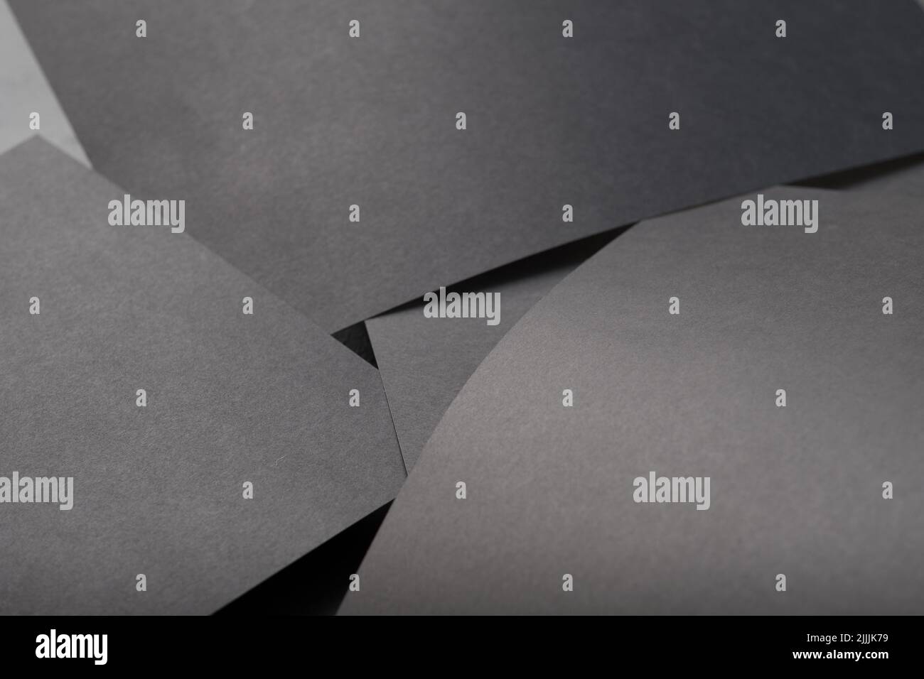 paper layers curved abstract black sheets layout Stock Photo - Alamy