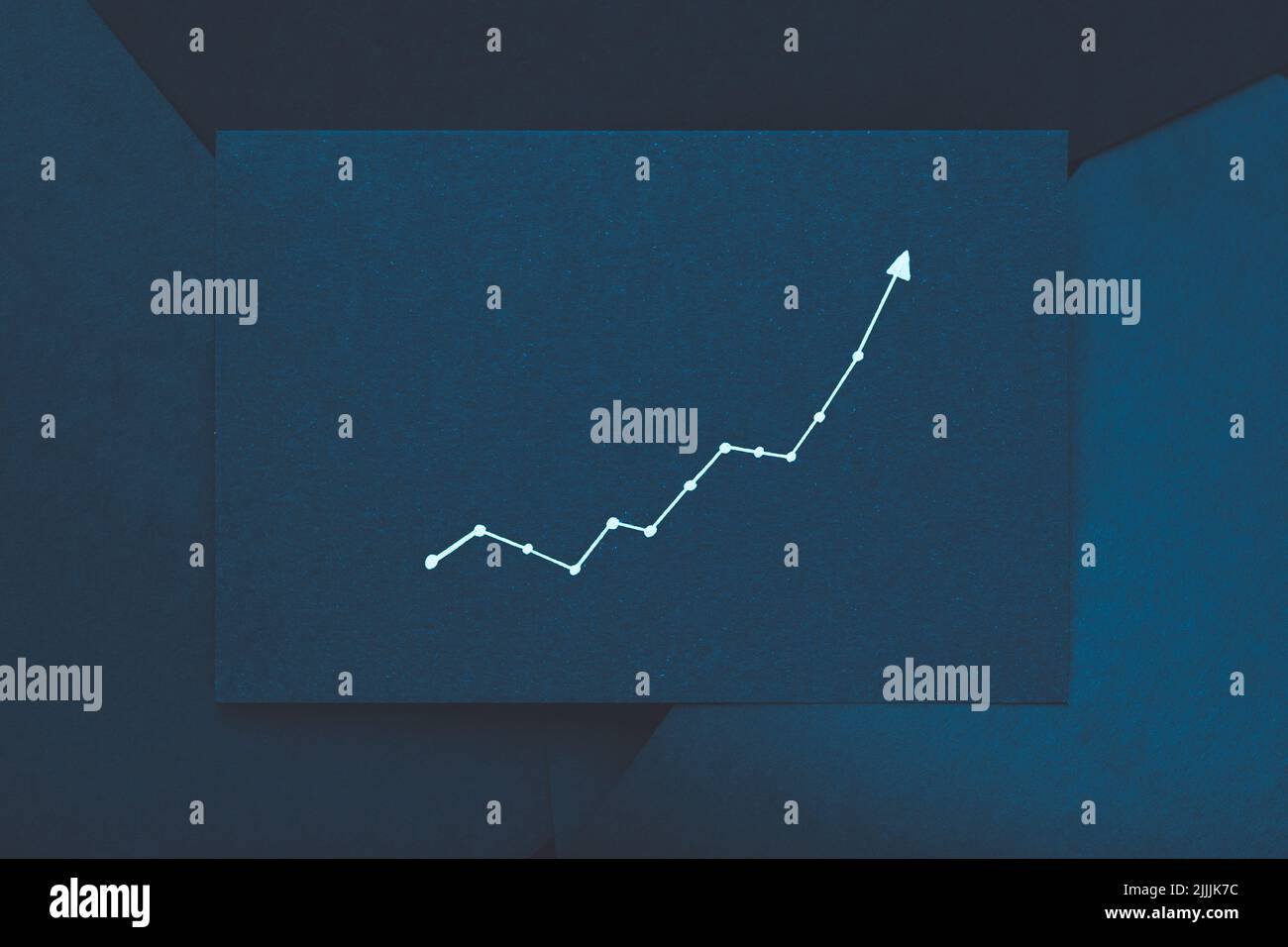 exponential graph growth improvement blue paper Stock Photo - Alamy