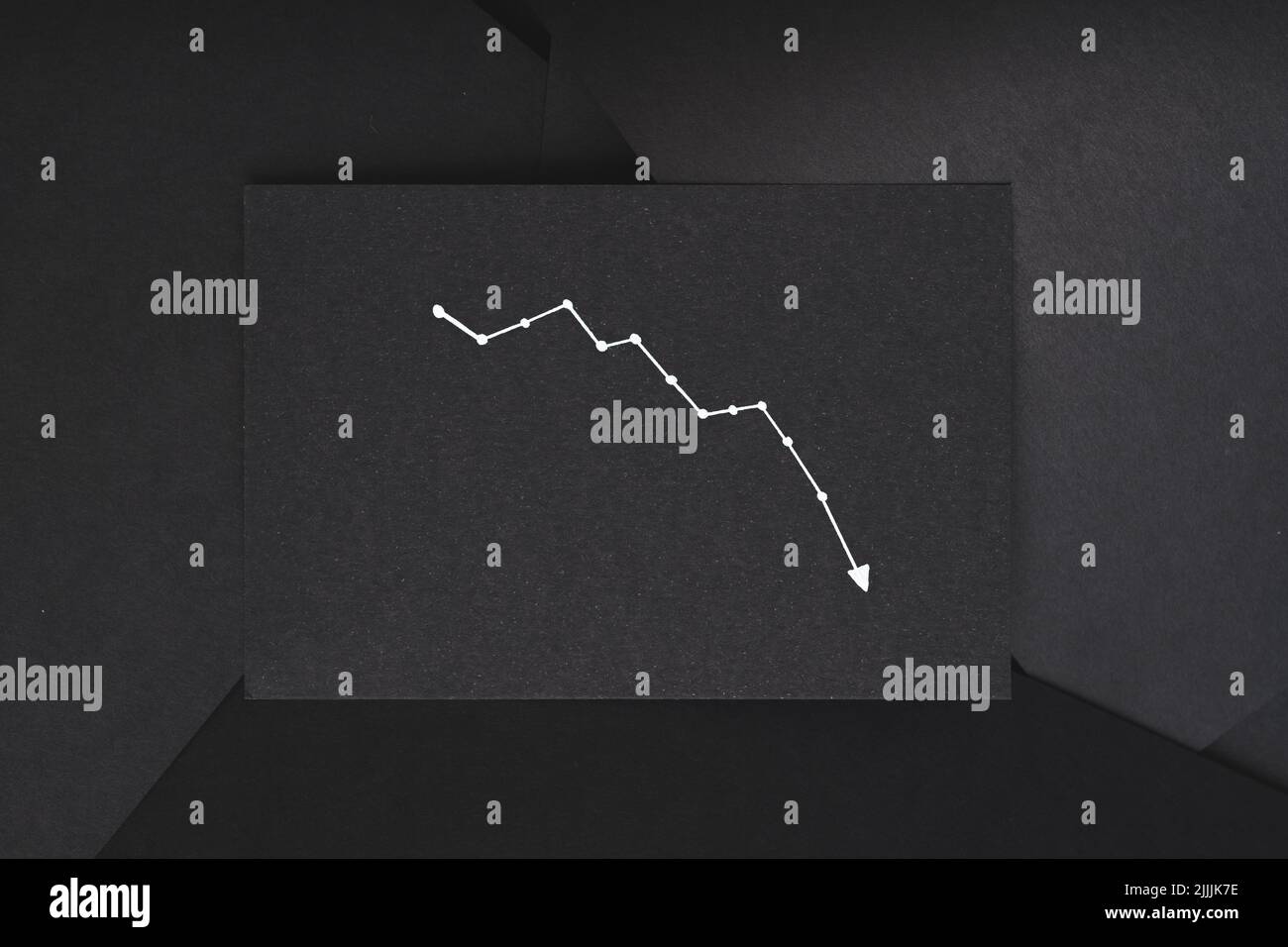 graph loss failure decrease down black background Stock Photo - Alamy