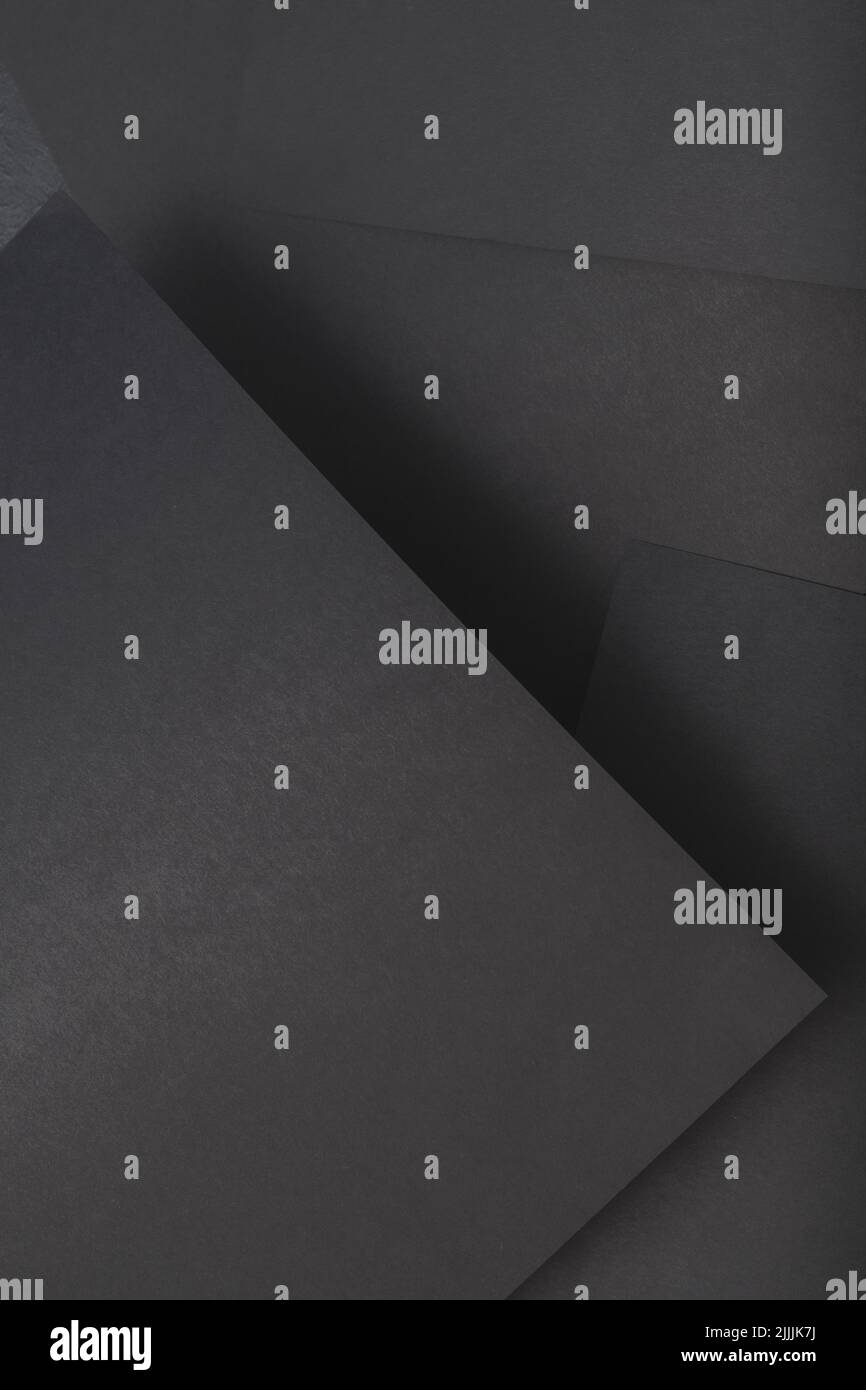 paper layer abstract monochrome black sheet layout Stock Photo - Alamy