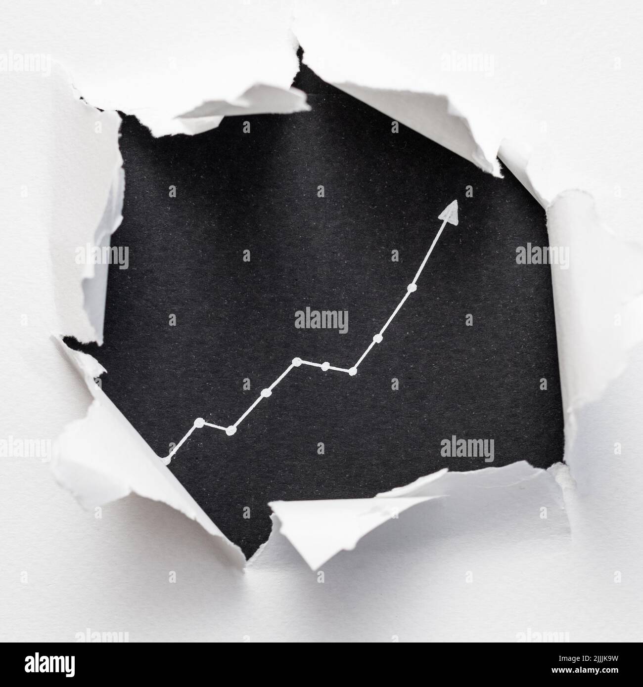 diagram black background ripped white paper trend Stock Photo - Alamy