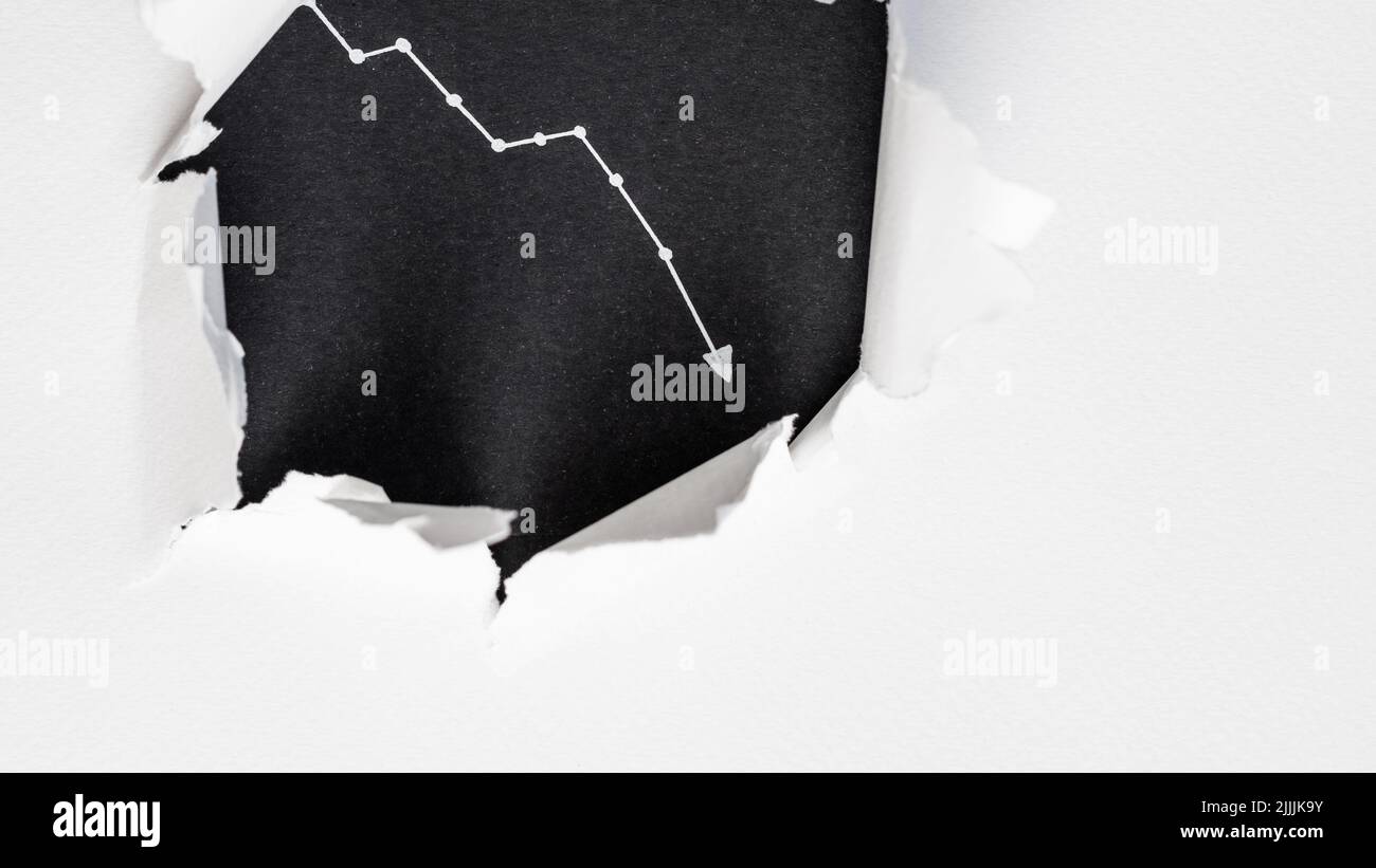 graph black background burst torn white paper Stock Photo - Alamy