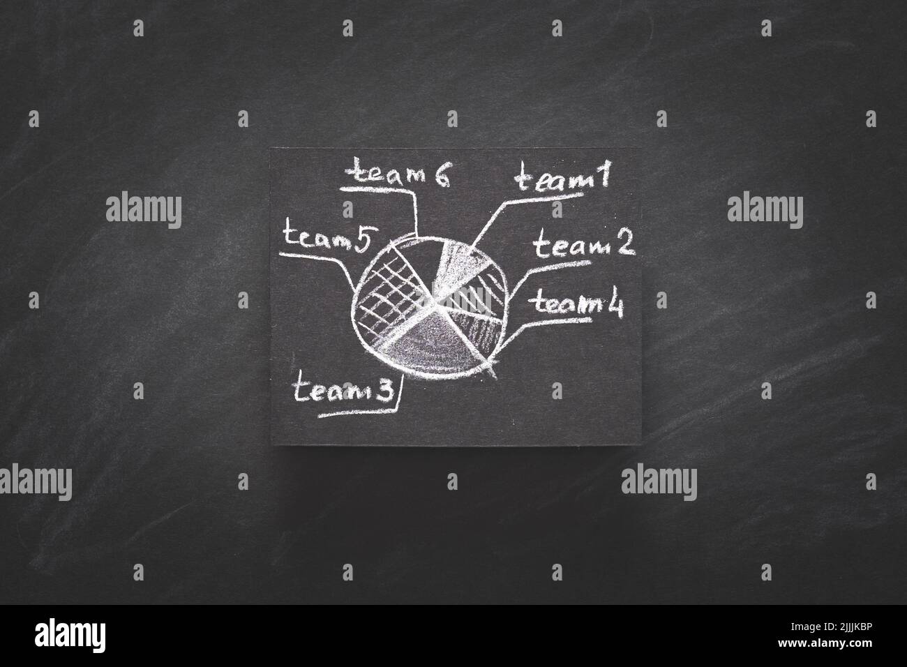 pie graph segment teamwork division delegate work Stock Photo - Alamy