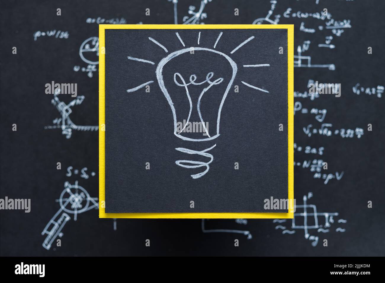 lamp eureka illumination breakthrough black paper Stock Photo - Alamy