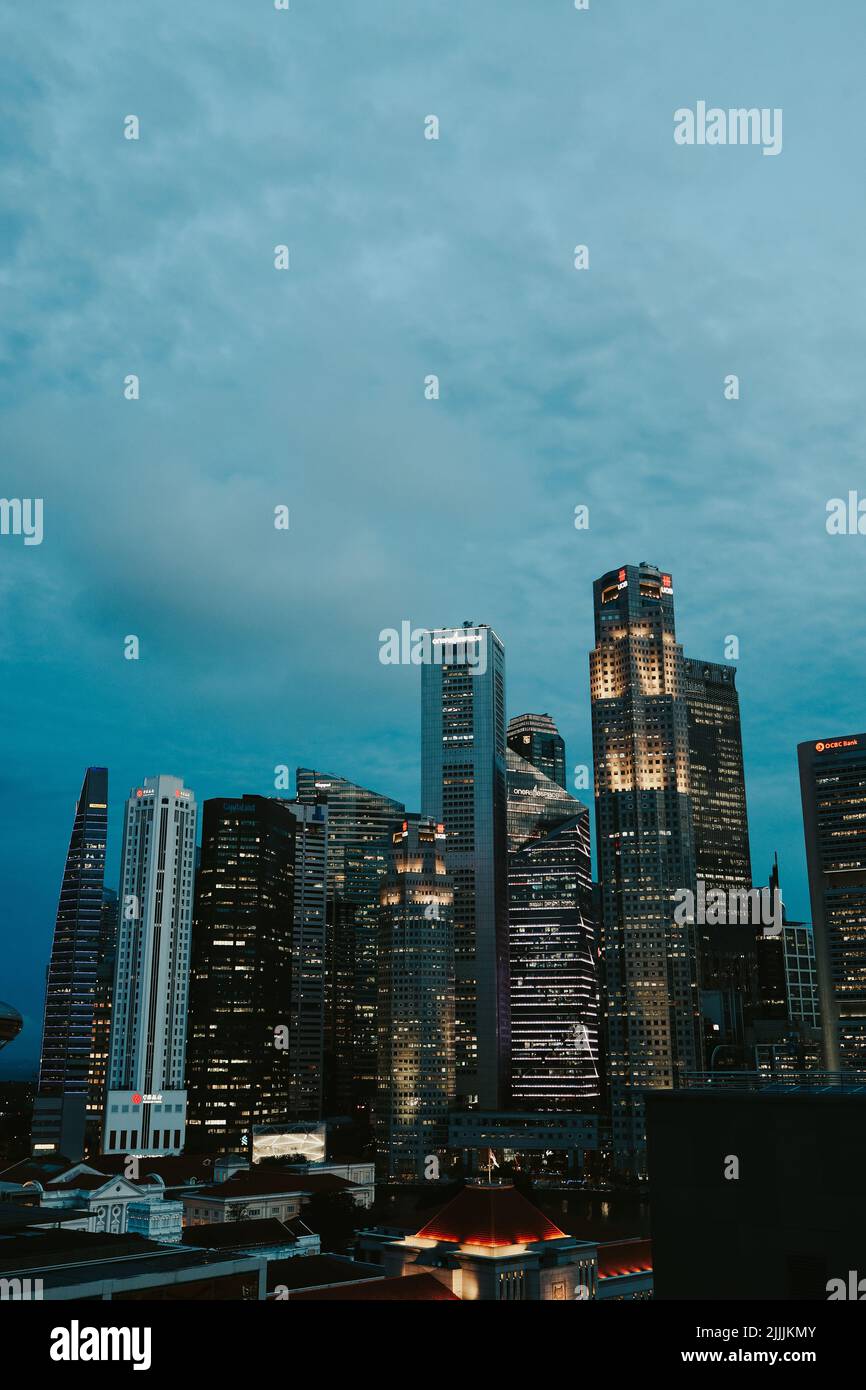 Night cityscape taken with a long exposure technique Stock Photo - Alamy