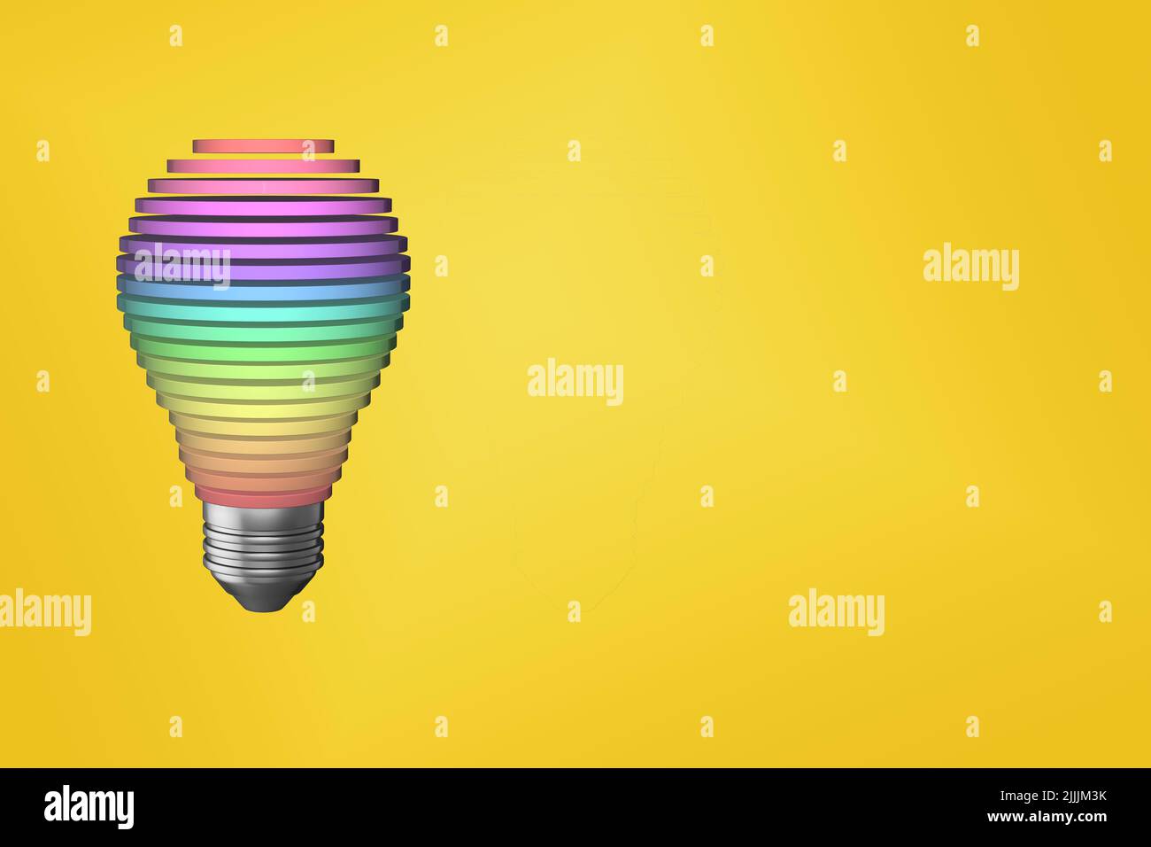 multi colored coloured light bulb lightbulb concept rainbow multi-color ...